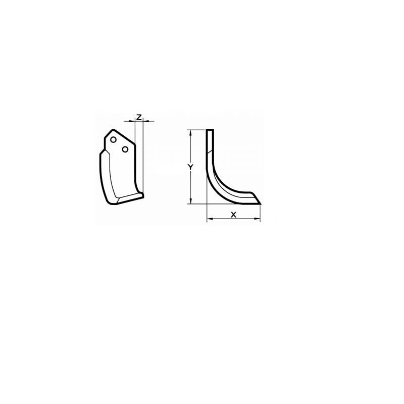 Cutit freza Sicma-Howard 140x180 D.13.5x57 80X7 mm accesorii-agricole.ro